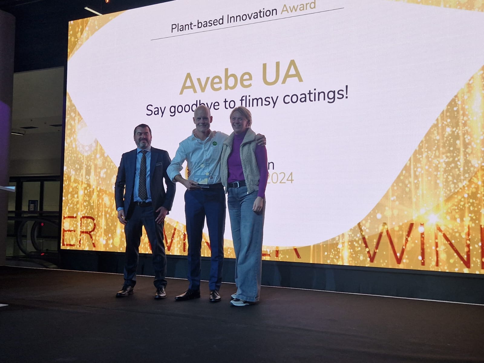 Royal Avebe celebrates after winning award at Food Ingredients Europe ...